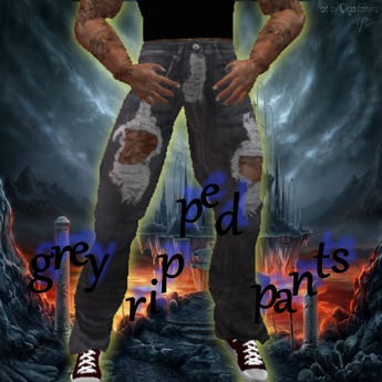 Second Life Marketplace - grey ripped pants