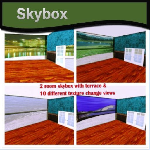 Second Life Marketplace - SKYBOX 50L SERIES: Crated 2 room Skybox
