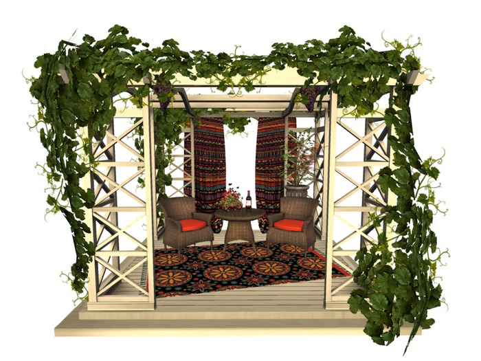 Second Life Marketplace - MSD - Grapevine Gazebo & Accessories - Soft ...