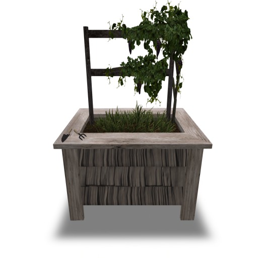 Second Life Marketplace - Grape Vine Planter with Garden Tools