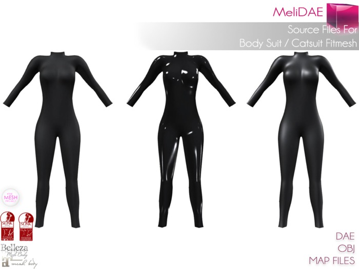 Second Life Marketplace - Dae Obj Texture Files For MI Full Body Suit ...