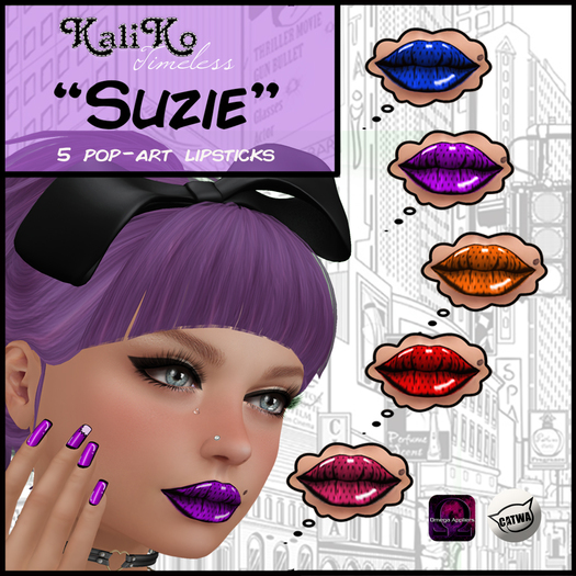 Second Life Marketplace {kt} Suzie Pop Art Lipstick