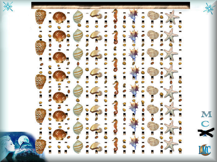 Second Life Marketplace - Seashell Beaded Flexi Curtain with Sound