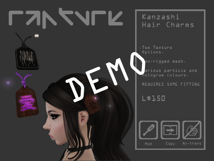 Second Life Marketplace - Rapture - Kanzashi Hair Charms Demo