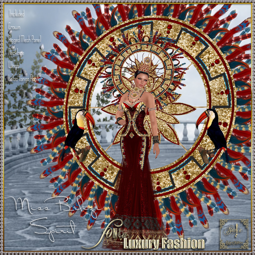 Second Life Marketplace - Son!a spirit Miss Belize Red ~ With Appliers /BOM