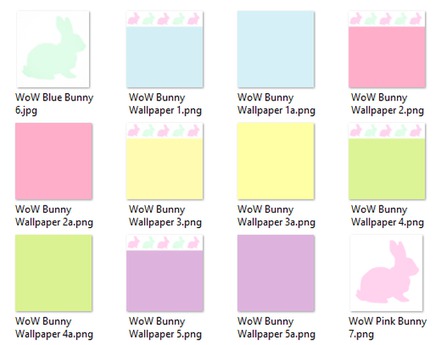Second Life Marketplace - WoW 12 Bunny Wallpapers/Textures