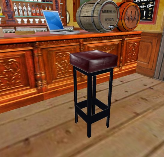Second Life Marketplace - leather top bar stool $ 6 poses