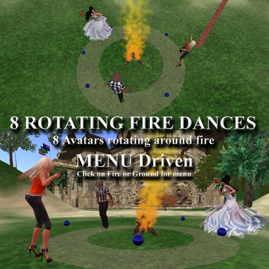 Second Life Marketplace - Fire Dance v1.4 - 8 dance menu - rotates ...