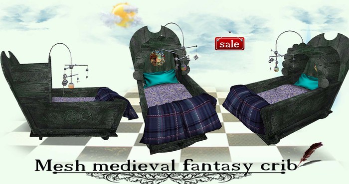 Second Life Marketplace - Mesh medieval fantasy crib(C&M)v. 2