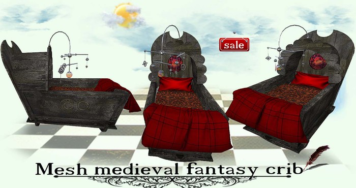 Second Life Marketplace - Mesh medieval fantasy crib(C&M)v. 4