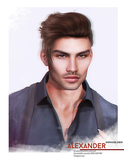 Second Life Marketplace - DOUX - Alexander hairstyle [Naturals]