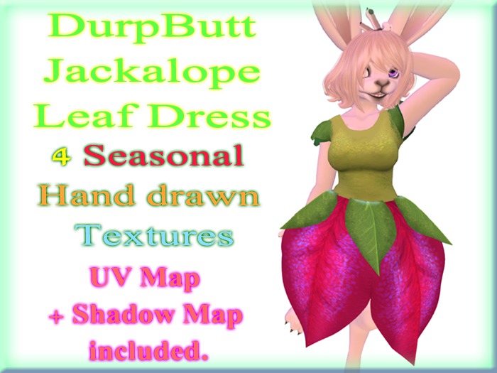 Second Life Marketplace Nelaware Durpbutt Jackalope Leaf Dress