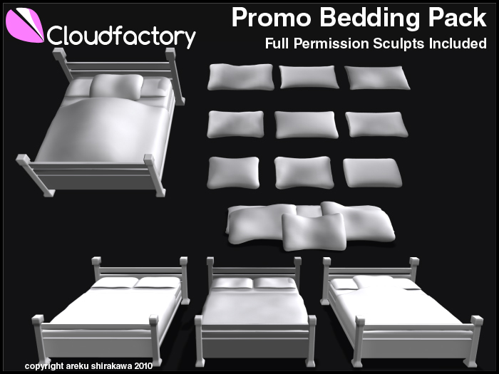 Second Life Marketplace - CFD Promo Bedding Pack #1, Full Permission ...