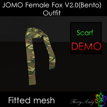 Second Life Marketplace - DEMO - JOMO Female Fox V2.0(Bento) - Scarf