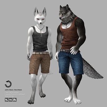 Second Life Marketplace - JOMO Male Werewolf Vest DEMO