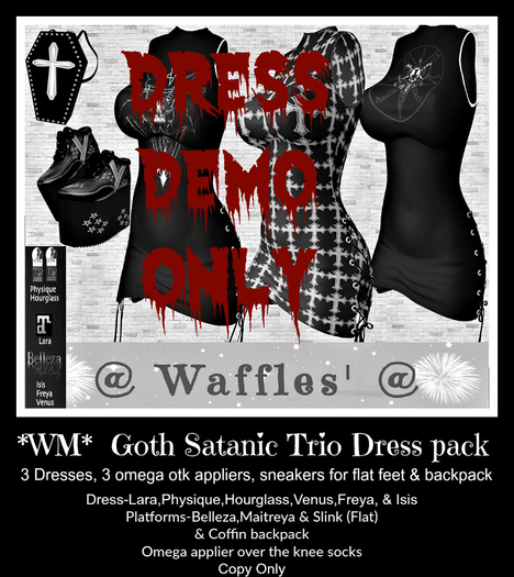 Second Life Marketplace - *WM* DEMO Lace up dress