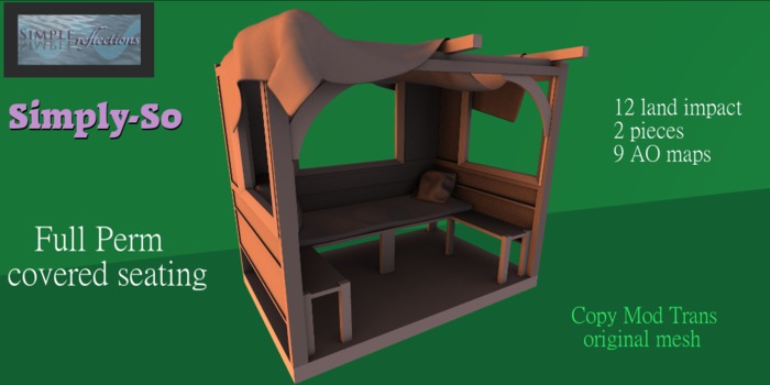 Second Life Marketplace - SS full perm covered seating boxed
