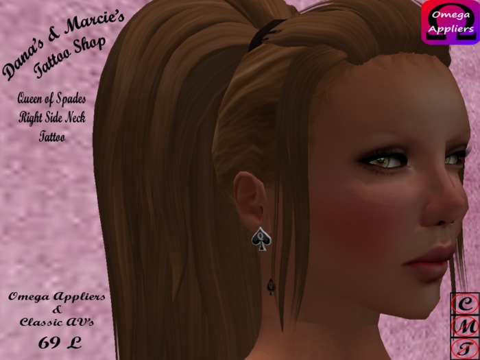 Second Life Marketplace Queen Of Spades Right Neck Tattoo