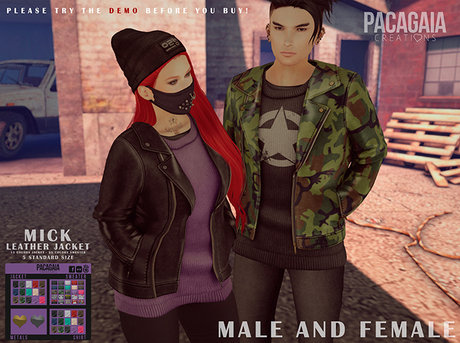 Second Life Marketplace - :PC: Mick Leather Jacket {WEAR ME}