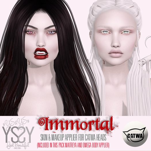 Second Life Marketplace - *YS&YS* Immortal Skin Applier for CATWA + BOM