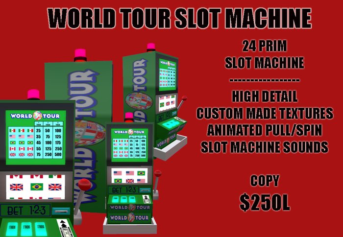 Second Life Marketplace - World Tour Slot Machine *RRR*