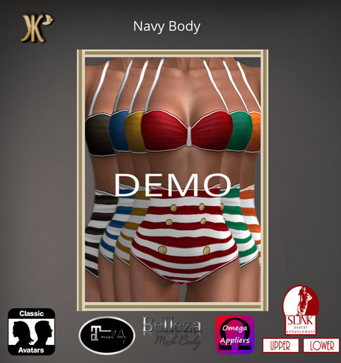 Second Life Marketplace - YK - Navy Body Demo Second Life Marketplace - YK - Navy Body Demo
