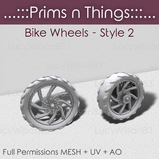 Second Life Marketplace - [...:::Prims N Things:::...] Bike Wheels ...