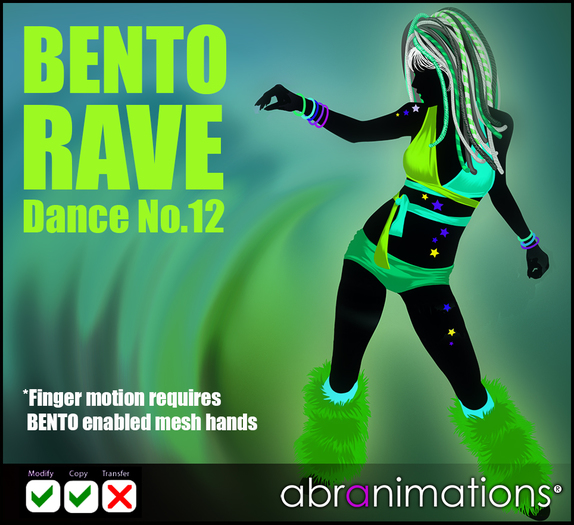 Second Life Marketplace - BENTO - Rave Dance No.12 - Abranimations®