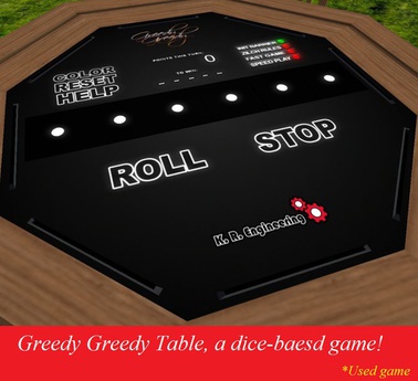 Second Life Marketplace - Used Greedy Table Dice Game