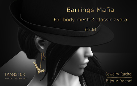 Second Life Marketplace - Earrings Mafia Gold rachela bag