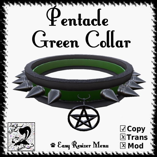 Second Life Marketplace - Pentacle Green Collar