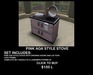 Second Life Marketplace - PINK AGA STYLE STOVE WITH OPENING DOORS