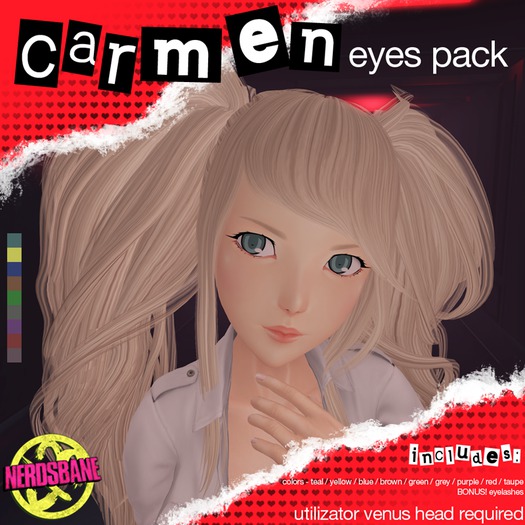 Second Life Marketplace - NERDSBANE Carmen Eyes Pack (Venus)