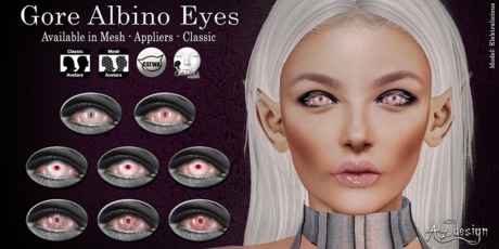 Second Life Marketplace - Az... Gore Albino Macabre No. 1 (MESH EYES)