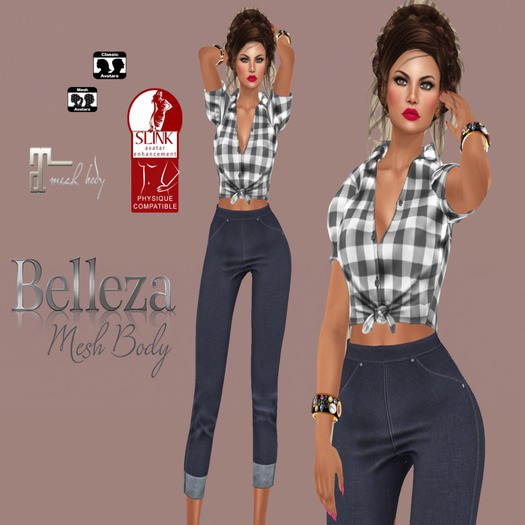 Second Life Marketplace Pin Up Outfit Fitmesh