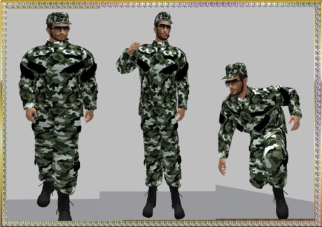 Second Life Marketplace - Mens Army Uniform (Mesh)