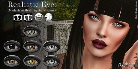 Second Life Marketplace - Az... Realistic Natural (EYES APPLIERS)