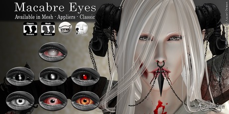 Second Life Marketplace - Az... Macabre Red (EYES APPLIERS)