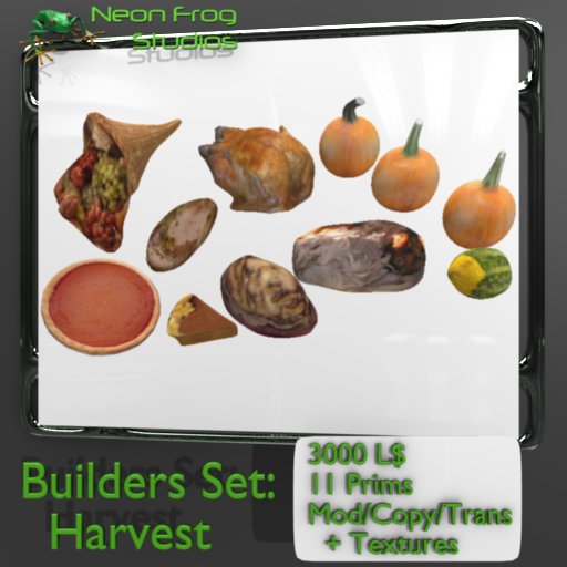Second Life Marketplace - Sculpted Harvest Foods Builders Set