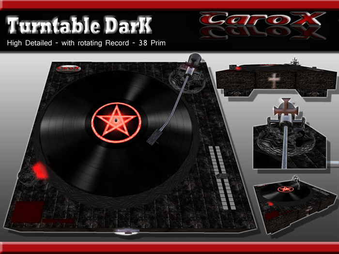 Second Life Marketplace - Gothic Turntable DarK - Rotating Record ...