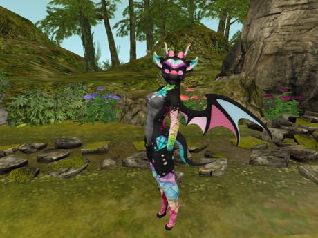 Second Life Marketplace - Black Geode Dragon Kemono Mod