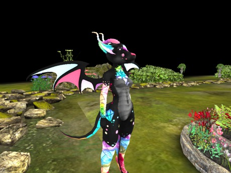Second Life Marketplace - Black Geode Dragon Kemono Mod