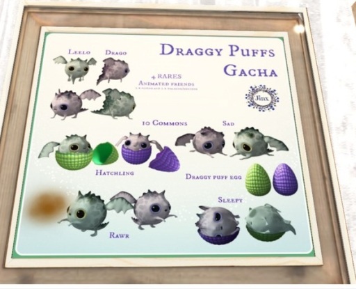 Second Life Marketplace - Jinx : Draggy Puffs Hatchling Drago - REZZ me ...