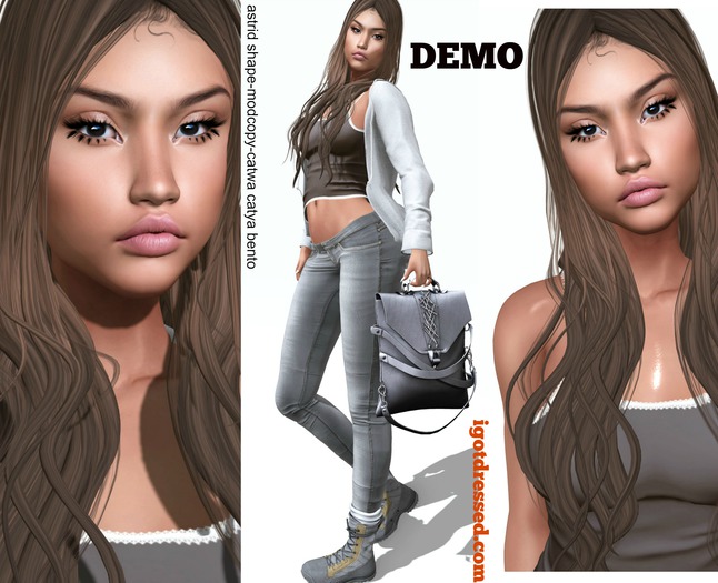 Second Life Marketplace - igotdressed-astrid shape catya catwa bento DEMO