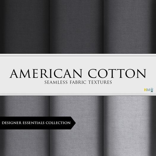 Second Life Marketplace - American Cotton Fabric Textures Greyscale ...