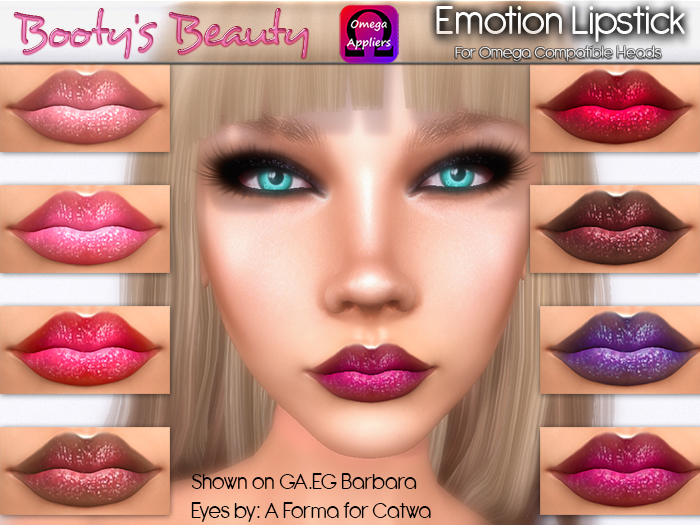 Second Life Marketplace - *Booty's Beauty* Omega Lipstick ~ Emotion