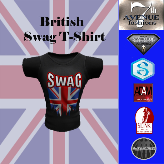 Second Life Marketplace - 7th Ave British Swag T-Shirt