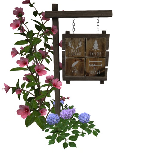 Second Life Marketplace - [DD] Colour Change Hibiscus & Sign Post with ...