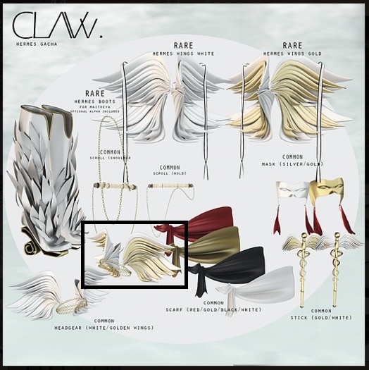 Second Life Marketplace - C L A Vv. Hermes Headgear Gold