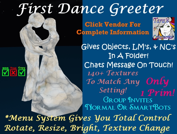 Second Life Marketplace - Tara's Creations - First Dance Greeter - Box